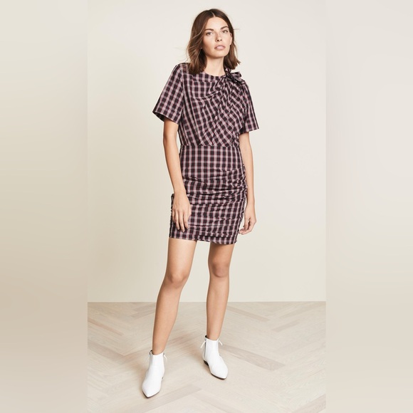 Isabel Marant | Dresses | Nwt Isabel Marant Etoile Red Black Plaid Oria ...